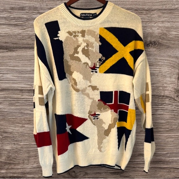 Vintage | Sweaters | Vintage Nautica 98s Mens Sailing Sweater Nautical ...